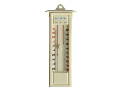 Faithfull Max-Min Thermometer with Press Button for Accurate ...