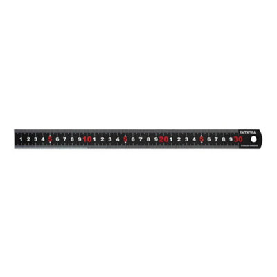 Faithfull Measuring Rules, Matt Black Stainless Steel Multi Colour (300mm)