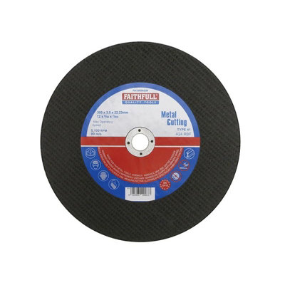 Faithfull Metal Cut Off Disc Multi Colour (300 x 3.5 x 22.23mm)