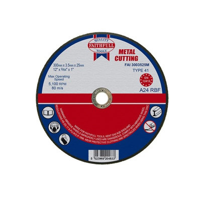 Faithfull Metal Cut Off Disc Multi Colour (300 x 3.5 x 25.4mm)