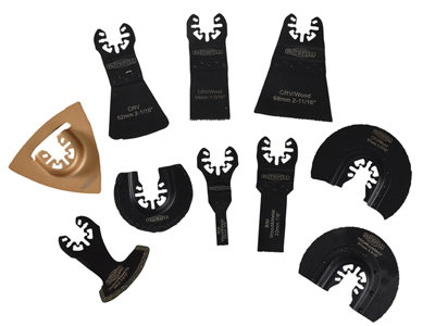 Faithfull Multi Function Tool Blade Set Of 10 Piece Accessories Cased ...