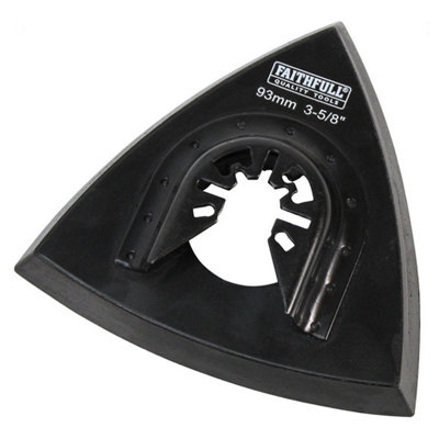 Faithfull Multi Tool Sanding Pad Plate Triangular 93mm Hook and Loop ...