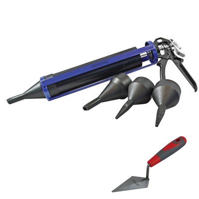 Faithfull Pointing Grouting Mortar Cement Gun and 5" Pointing Trowel ...