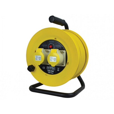 Faithfull Power Plus Open D Cable Reel 110v 16a Multi Colour (50m (1 ...