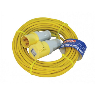 Faithfull Power Plus Trailing Lead Multi Colour (1750 Watt 16 Amp 1.5mm ...