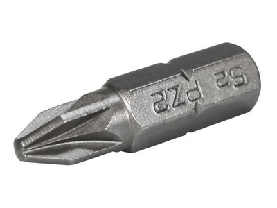 Faithfull - Pozi S2 Grade Steel Screwdriver Bits PZ2 x 25mm (Pack 3 ...