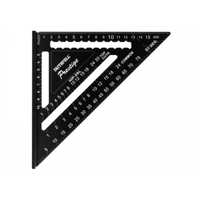 Faithfull Prestige Quick Roofing Square Black Aluminium 180mm (metric ...