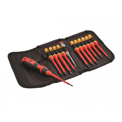 Faithfull Quick Change Vde Screwdriver Set, 13 Piece Multi Colour (One Size)