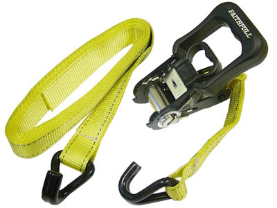 Faithfull Ratchet Tie-Downs J-Hook 5m x 32mm Breaking Strain 1320kg/daN ...