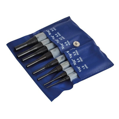 Faithfull Round Head Parallel Pin Punch Multi Colour (Set 8)