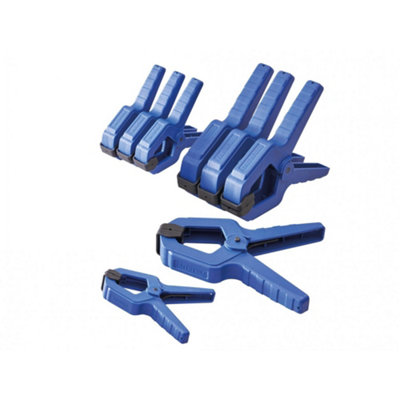 Faithfull Spring Clamp Set, 8 Piece Multi Colour (One Size)