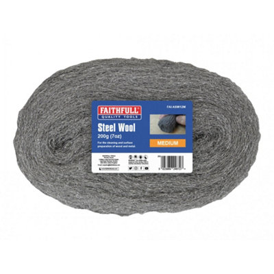 Faithfull Steel Wool Multi Colour (Medium 200g)