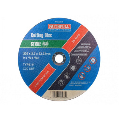 Faithfull Stone Cut Off Disc Multi Colour (230 x 3.2 x 22.23mm)