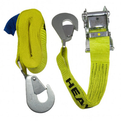 Fall Protection Ratchet Strap with Twisted Snap Hooks 2T 6M (Flatbed ...