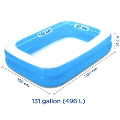 Family swimming pool (W) 1.5m x (L) 2m
