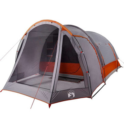 Family Tent 6-Person Grey Waterproof
