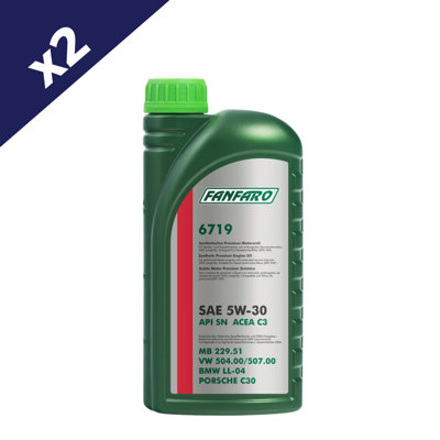 FANFARO 2x1L Engine Oil 5w30 for Audi VW SKODA BMW LL-04 504.00/507.00 ...