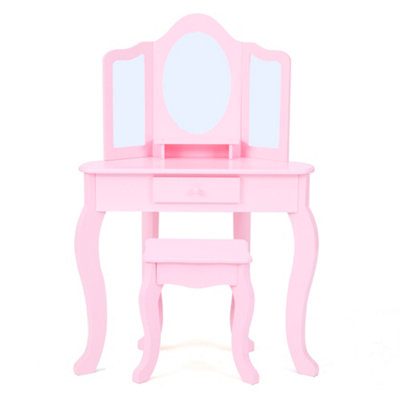 Fantasy Fields by Teamson Kids Lady Alessandra Corner Vanity and Stool ...