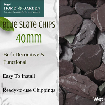 FARGRO™ HOME AND GARDEN DECORATIVE BLUE SLATE CHIPPINGS MEDIUM 40MM ...