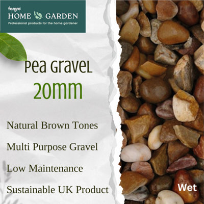 Fargro™ Home and Garden Decorative Medium Brown Decorative Pea Gravel ...