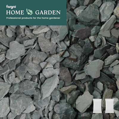 Fargro™ Home and Garden Green Slate Chippings 20mm - Pack of 2 x 20kg ...