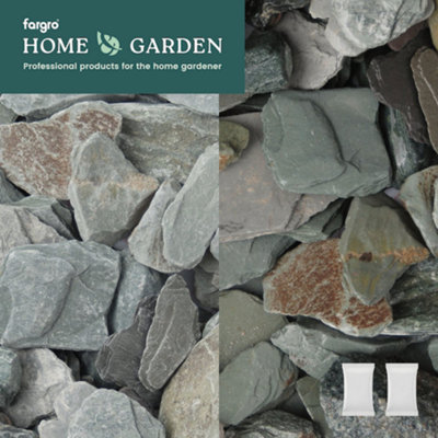 Fargro™ Home and Garden Green Slate Chippings 40mm - 2 x 20kg ...