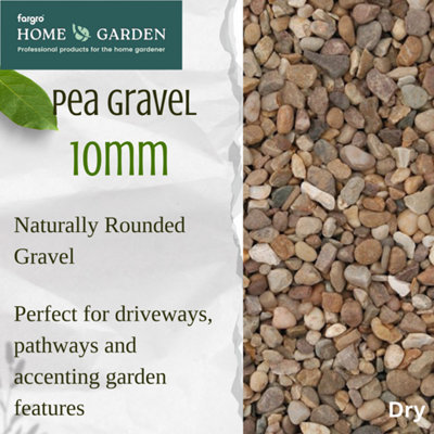 Fargro™ Home and Garden Natural Pea Gravel 10mm - Pack of 2 x 20kg ...