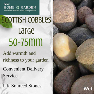Fargro™ Home and Garden Scottish Beach Large Decorative Cobbles 50-75mm ...