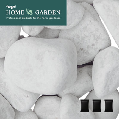 Fargro™ Home & Garden Decorative Large White Cobbles 50-75mm - Pack of ...