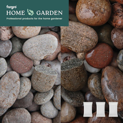 Fargro™ Home & Garden Scottish Beach Cobbles 20-30mm - Pack of 3 x 20kg ...