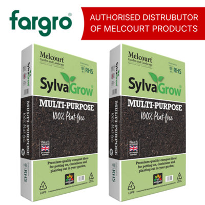Fargro Melcourt Pack of 2 - Sylvagrow™ Multi Purpose Peat Free Compost ...