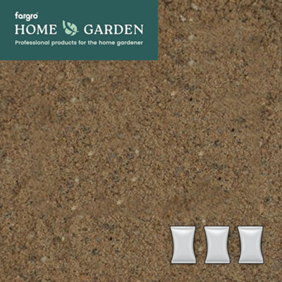 Fargro Melcourt Pack of 3 - Professional Horticultural Sharp Sand for Soil Enrichment 20kg Bag