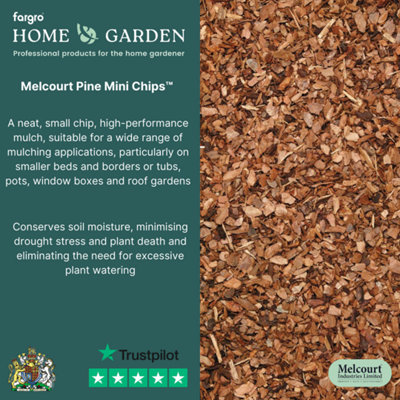 Fargro Melcourt Pine Mini Chips™ Decorative Bark for Pots and Planters ...