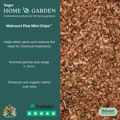 Fargro Melcourt Pine Mini Chips™ Decorative Bark for Pots and Planters ...