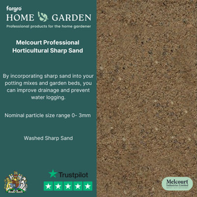 Fargro Melcourt Professional Horticultural Sharp Sand for Soil ...