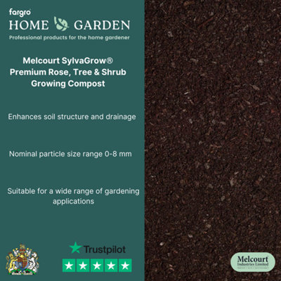 Fargro Melcourt SylvaGrow™ Premium Rose, Tree & Shrub Growing Compost ...