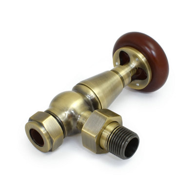 Faringdon Traditional Thermostatic Radiator Valve - Antique Brass ...