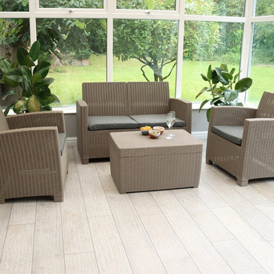 FARO Grey 4 Seater Conversation Set