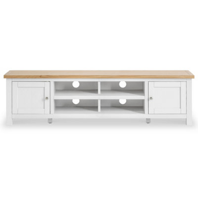 Farro White 180cm Extra Large TV Unit - Fully Assembled - Painted with ...