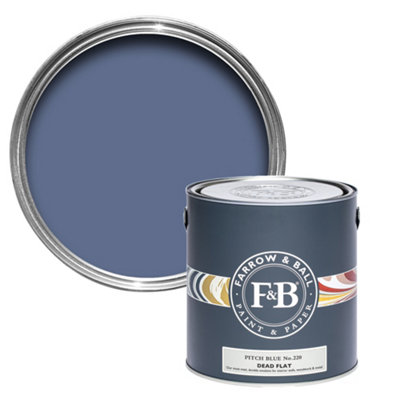Farrow & Ball Dead Flat Mixed Colour 220 Pitch Blue 750ml | DIY at B&Q