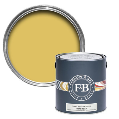 Farrow & Ball Dead Flat Mixed Colour 73 Ciara Yellow 750ml | DIY at B&Q