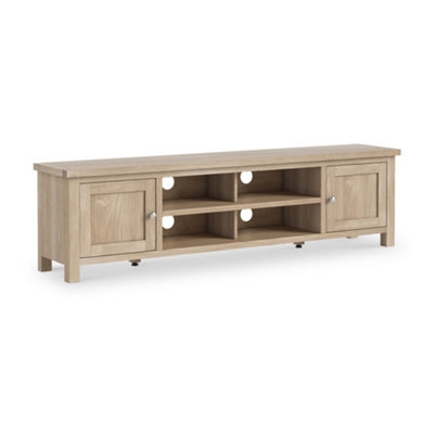 Farrow Washed Oak 180cm Extra Large TV Unit - Fully Assembled - Painted ...