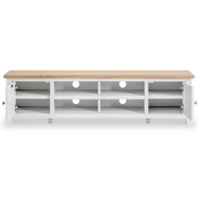 Farrow White 180cm Extra Large TV Unit - Fully Assembled - Painted with ...