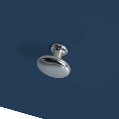 Farrow XL Navy Blue Bedside Table Fully Assembled - By Roseland Furniture