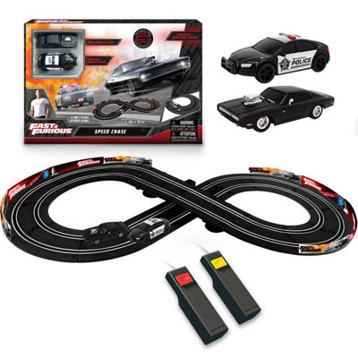 Fast & Furious Speed Chase Electric Racetrack Slot Car Set, 2x Replica ...
