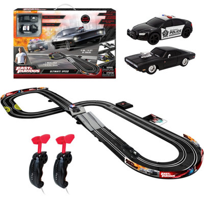 Fast & Furious Ultimate Speed Electric Racetrack Slot Car Set, 2 Player ...