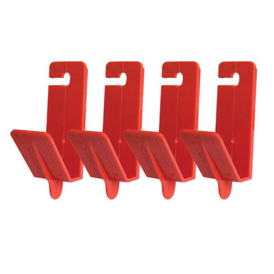 FastCap Crown Moulding Coving Clips Heavy-Duty Nylon Red 4-Pack
