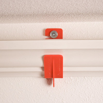 FastCap Crown Moulding Coving Clips Heavy-Duty Nylon Red 4-Pack