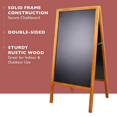 FATIVO 100x50cm Jumbo Chalkboard A Frame Blackboard with Wiping Cloth ...