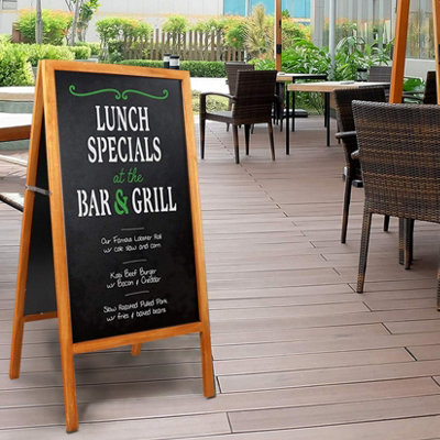 FATIVO 100x50cm Jumbo Chalkboard A Frame Blackboard with Wiping Cloth ...